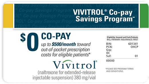 VIVITROL® Co-pay Savings Program & Co-pay Card | HCP